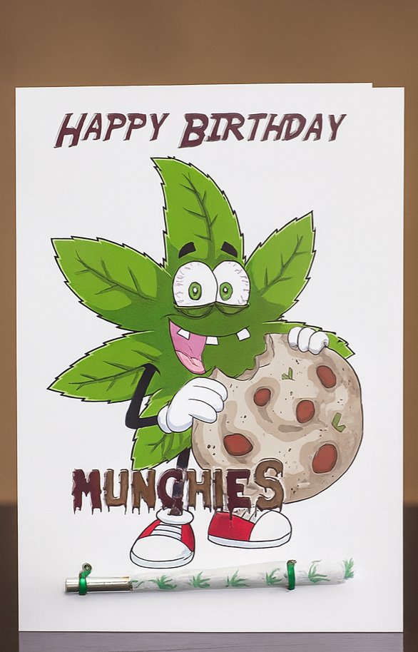 MUNCHIES Birthday Card with One-Hitter Attachment | Cannabis Gift UK ...